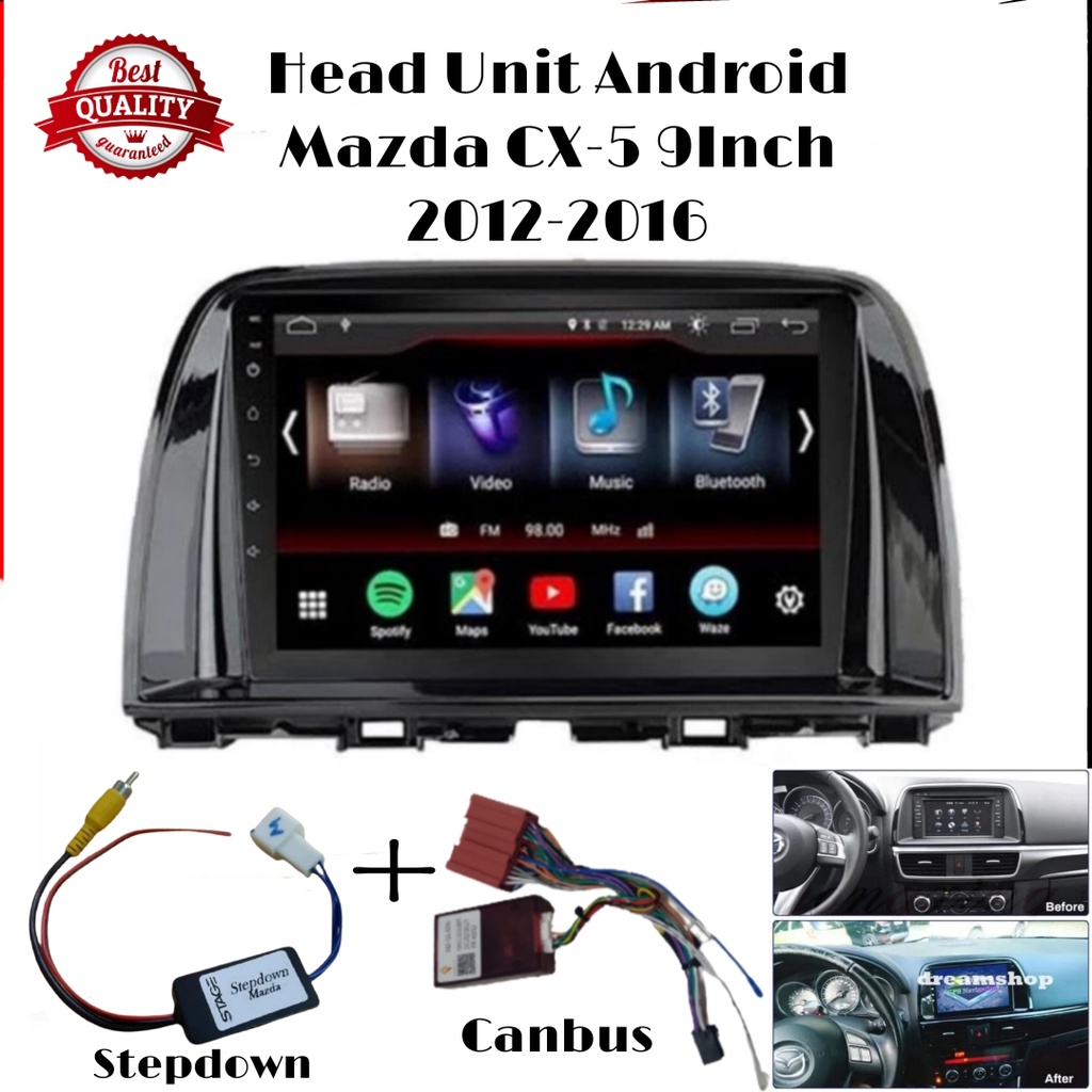 Jual Garansi Resmi!Paket Lengkap Head Unit Android Mazda CX5 2012-2016 9Inch RAM 2/32GB (H.U ...