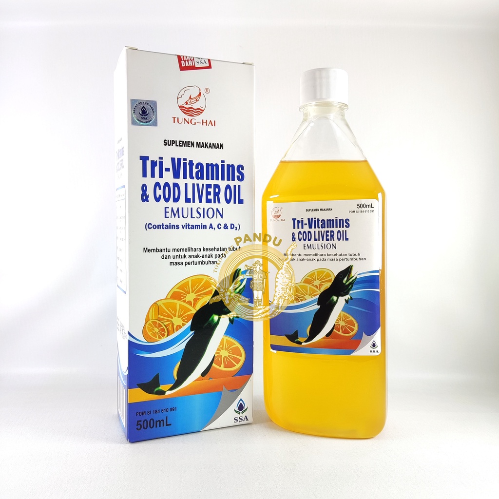 Jual TUNG-HAI TRI VITAMINS & COD LIVER OIL EMULSION / TUNGHAI MINYAK ...