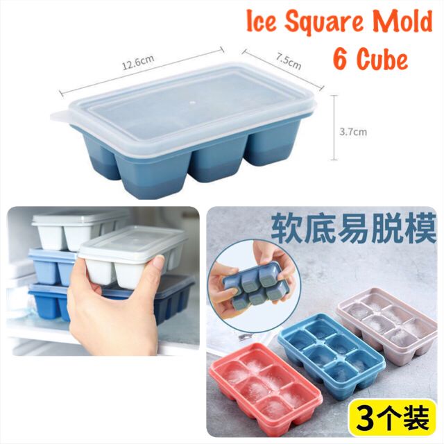 Jual ICE CUBE TRAY Cetakan Es Batu Plastik dengan Tutup / Ice Square ...
