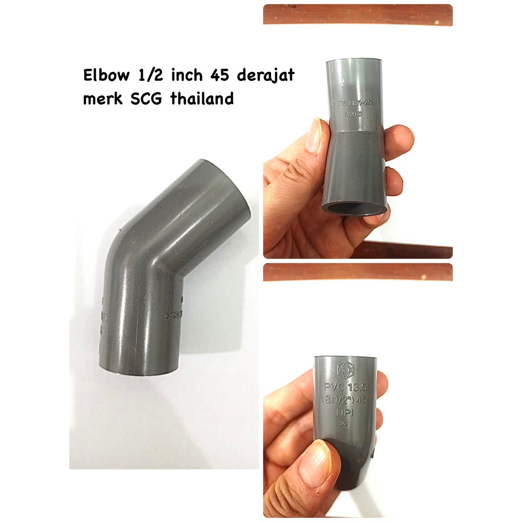 Jual elbow keni 1/2 45 derajat SCG made in thailand | Shopee Indonesia