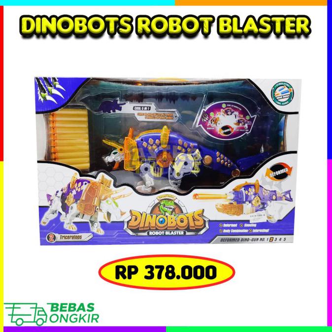Jual Dinobots Robot Blaster Robot Tembakan Soft Bullet Dinosaurus ...