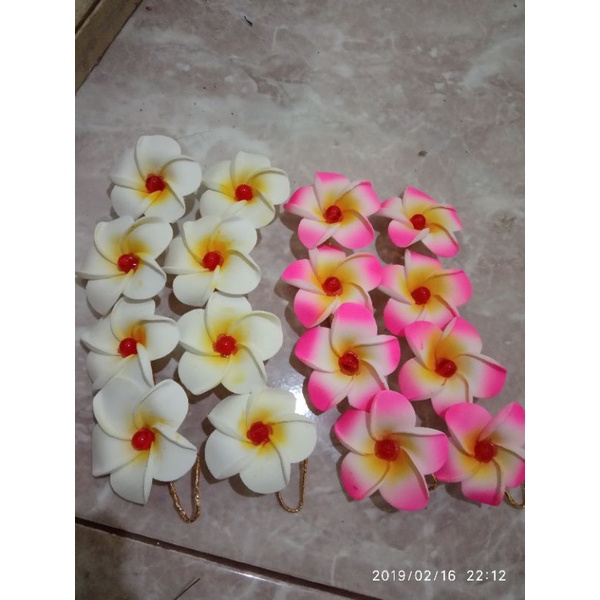 Jual belahan bunga Kamboja samping hiasan kepala Jepun bali warna putih ...