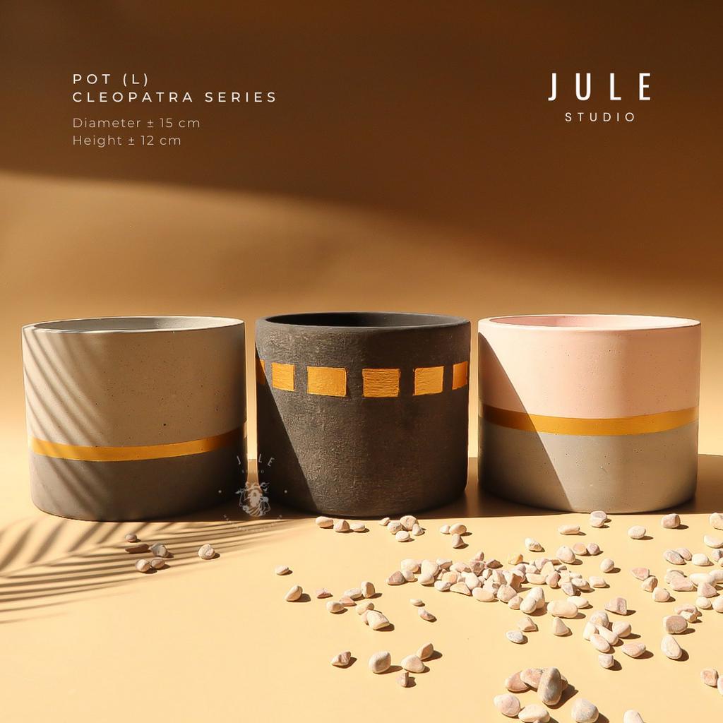 Jual POT (L) Summer Cleopatra Series // concrete pot / planter / pot ...