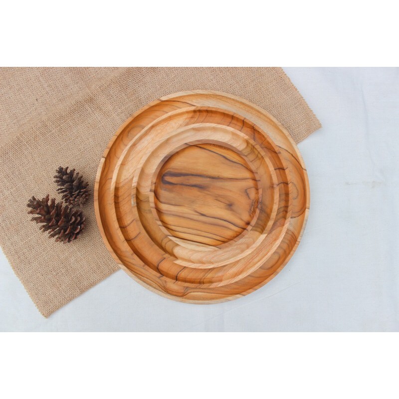 Jual Piring Kayu Jati Diameter 15 cm | Shopee Indonesia