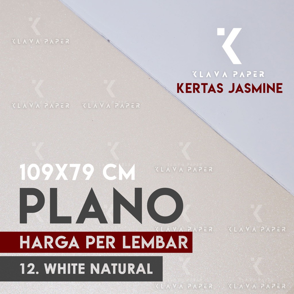 Jual Kertas Jasmine Plano 109x79cm 190gsm WHITE NATURAL / PUTIH CREAM ...