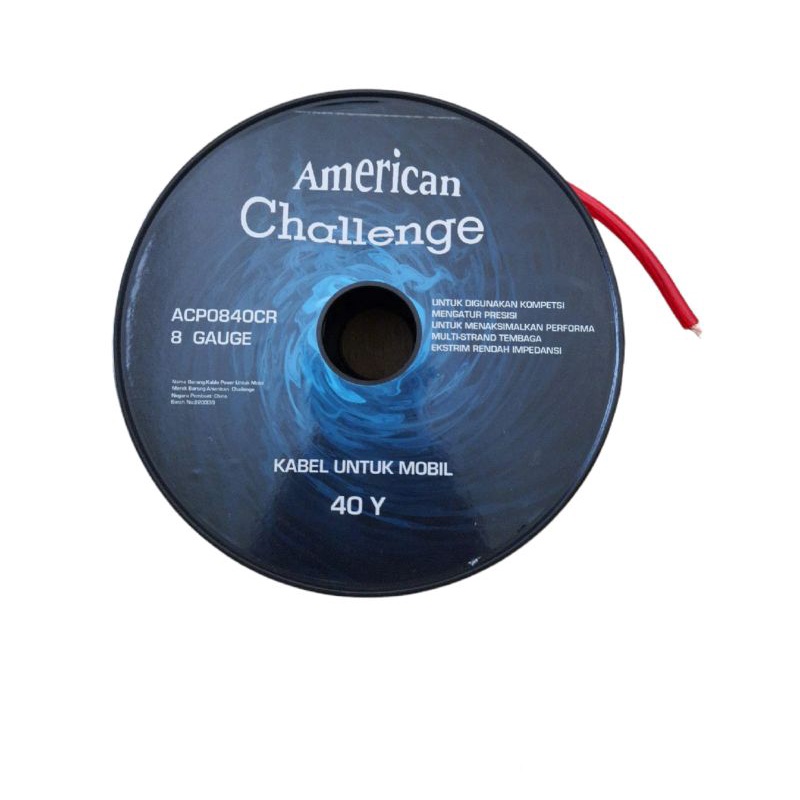 Jual Kabel 8 awg/kabel power/kabel 8 gauge american challenge harga per ...