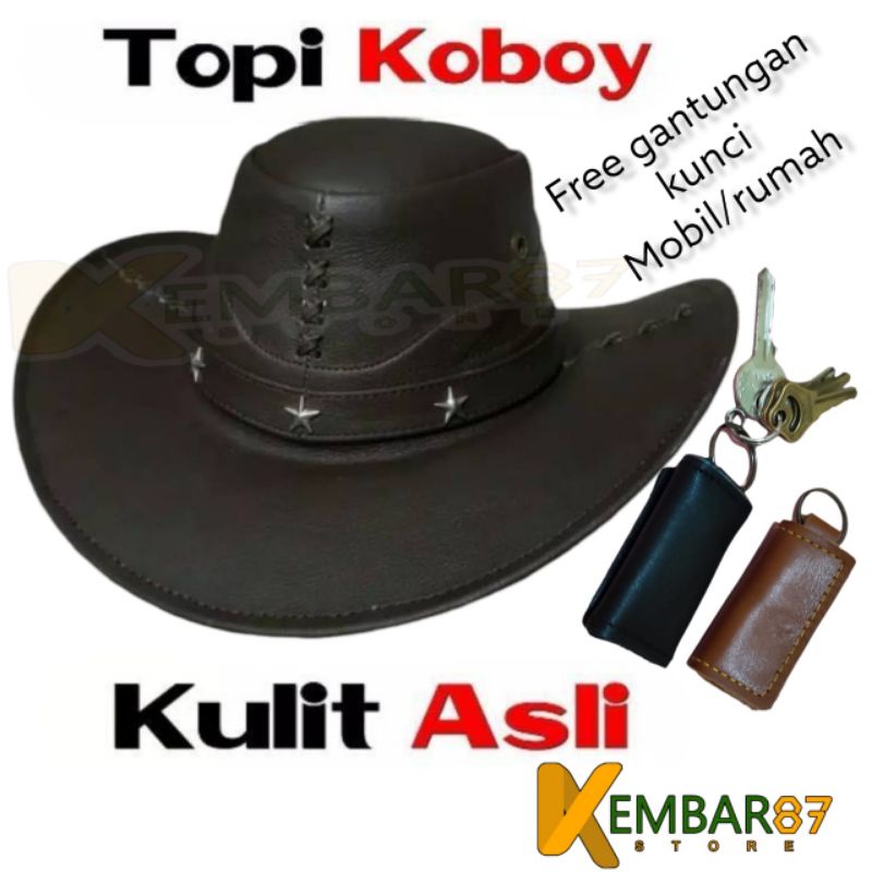 Jual Topi cowboy koBoy koboi kulit asli coboy koboi kulit asli Garut ...