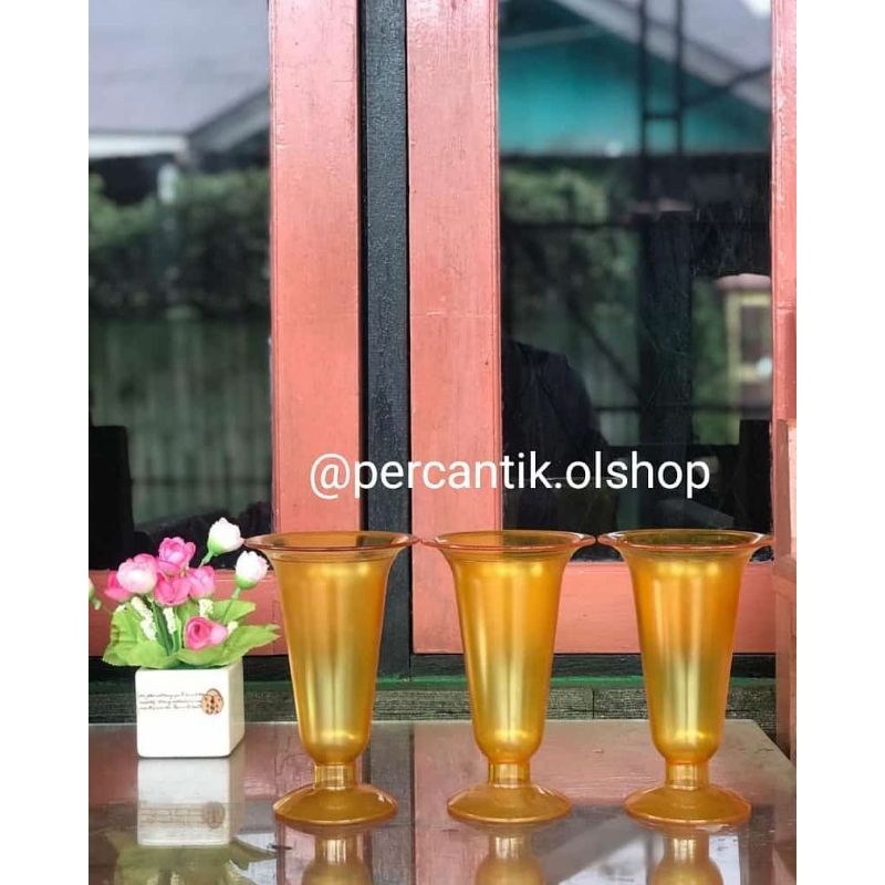 Jual (1pcs) gelas kuning kristal tupperware | Shopee Indonesia