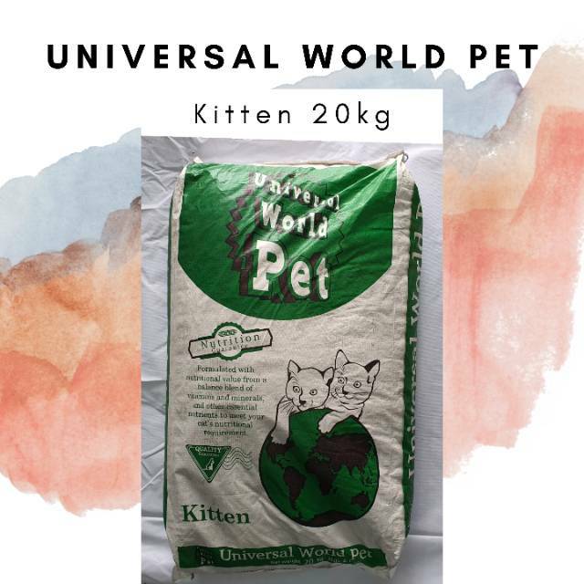 Jual Universal World Pet Kitten 20kg - Makanan Kucing Universal Kitten ...