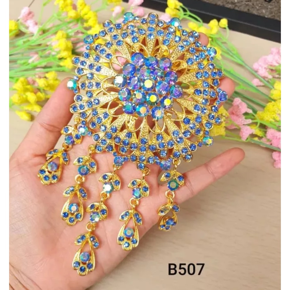 Jual Bros Kebaya Jumbo besar / Bros Pengantin Jumbo permata warna ...