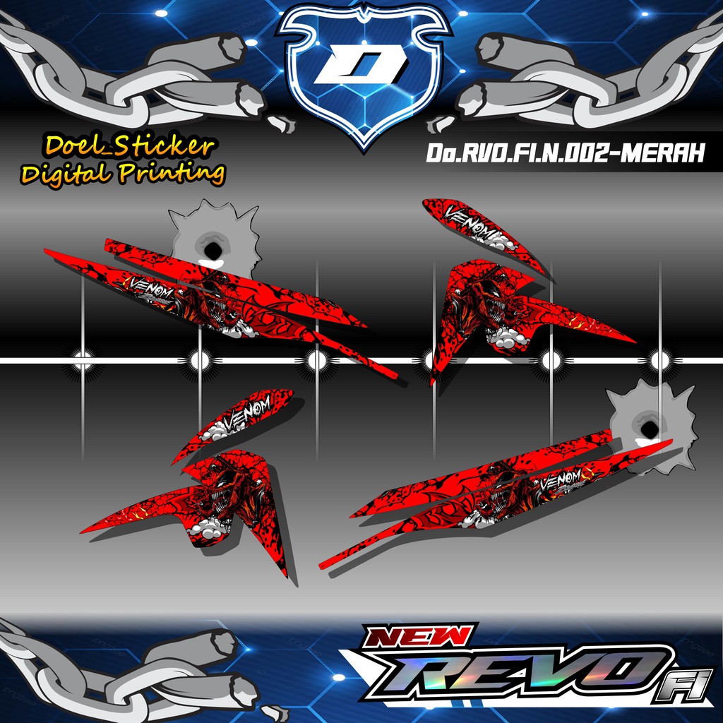 Jual Sticker Striping REVO FI NEW / REVO FIT injeksi List Variasi ...