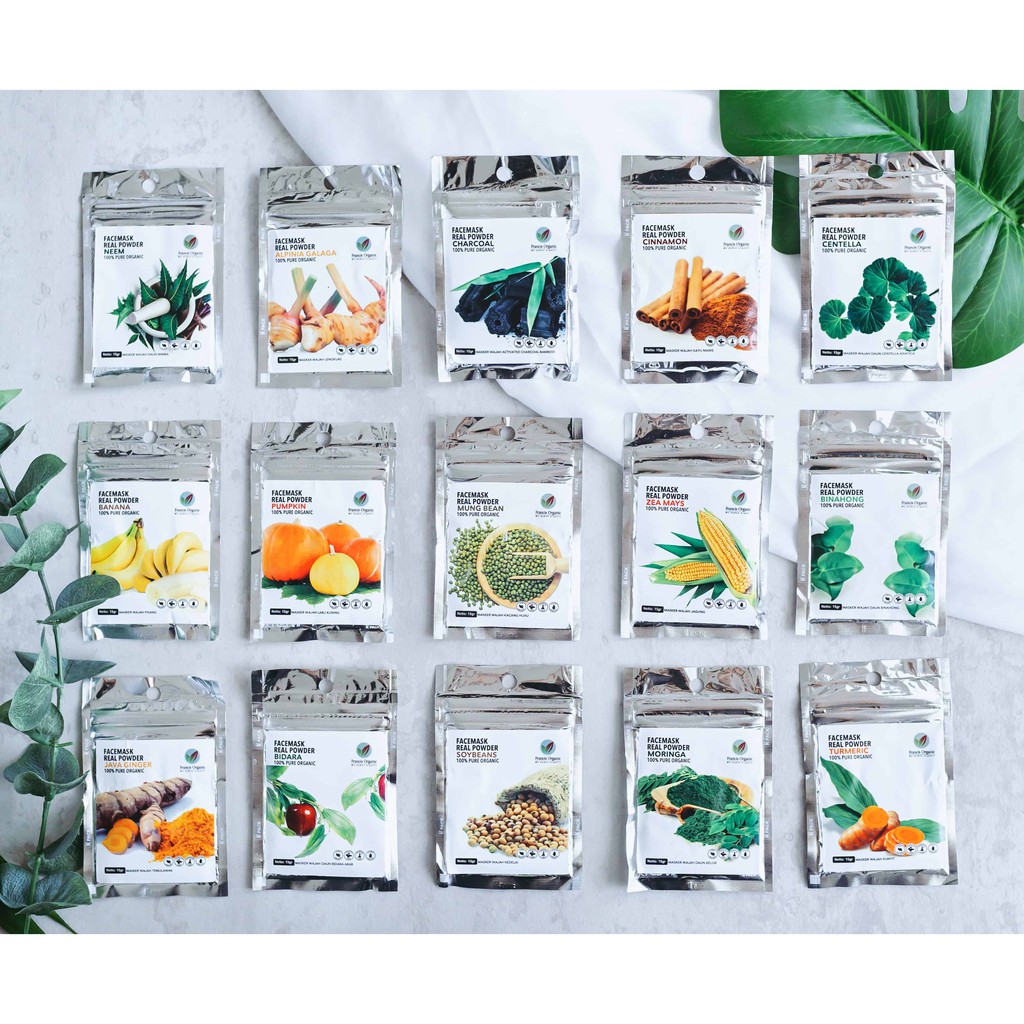 Jual Francis Organic Masker Wajah Bubuk 15gr | Shopee Indonesia