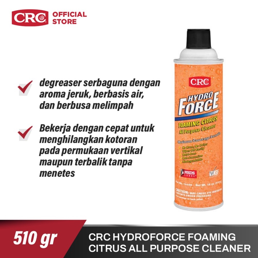 Jual CRC Hydroforce Foaming Citrus All Purpose Cleaner - 14400 | Shopee ...