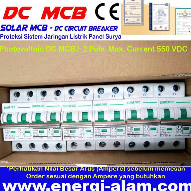 Jual 40A 2 Pole 550V Dc Pv Mcb Solar Mini Circuit Breaker Pv Panel ...