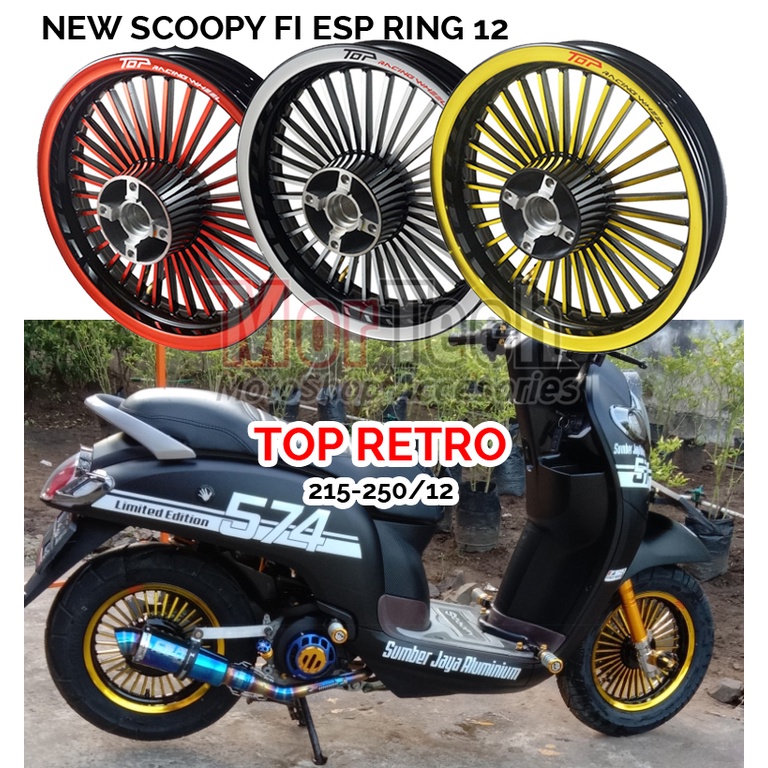 Jual Velg Racing Lebar Top Retro Ring 12 215 & 250 All New Scoopy bisa ...