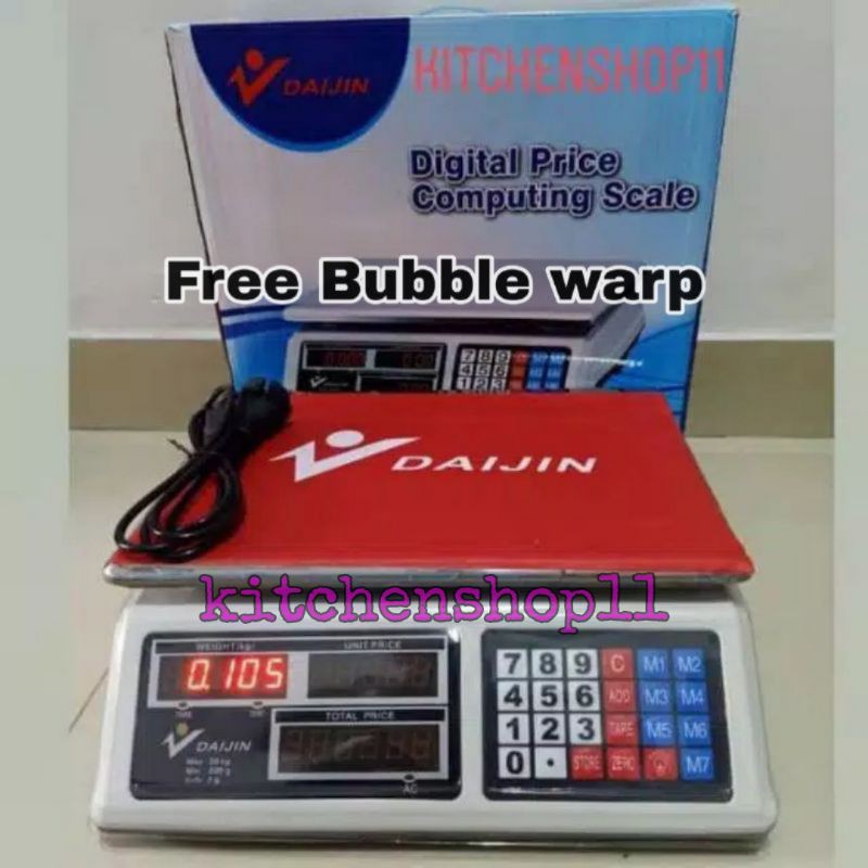 Jual Timbangan meja digital DAIJIN 30kg / timbangan buah digital 40KG ...