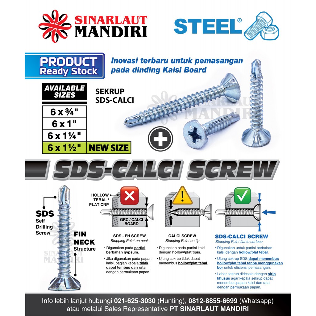 Jual Sekrup Kalsi / Calci SDS Great 6 x 20 | Shopee Indonesia