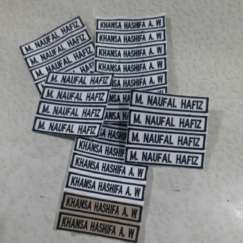 Jual PAPAN NAMA BORDIR, NAME TAG, NAMA SEKOLAH, NAMA SISWA, NAMA DADA ...