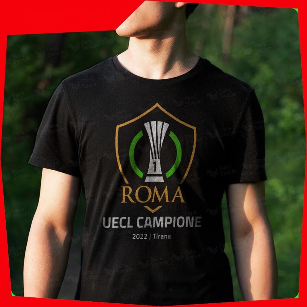 Jual Kaos AS Roma UECL CAMPIONE 2022 Tirana 100% Cotton - Kaos Roma Juara UECL 2022 | Shopee ...