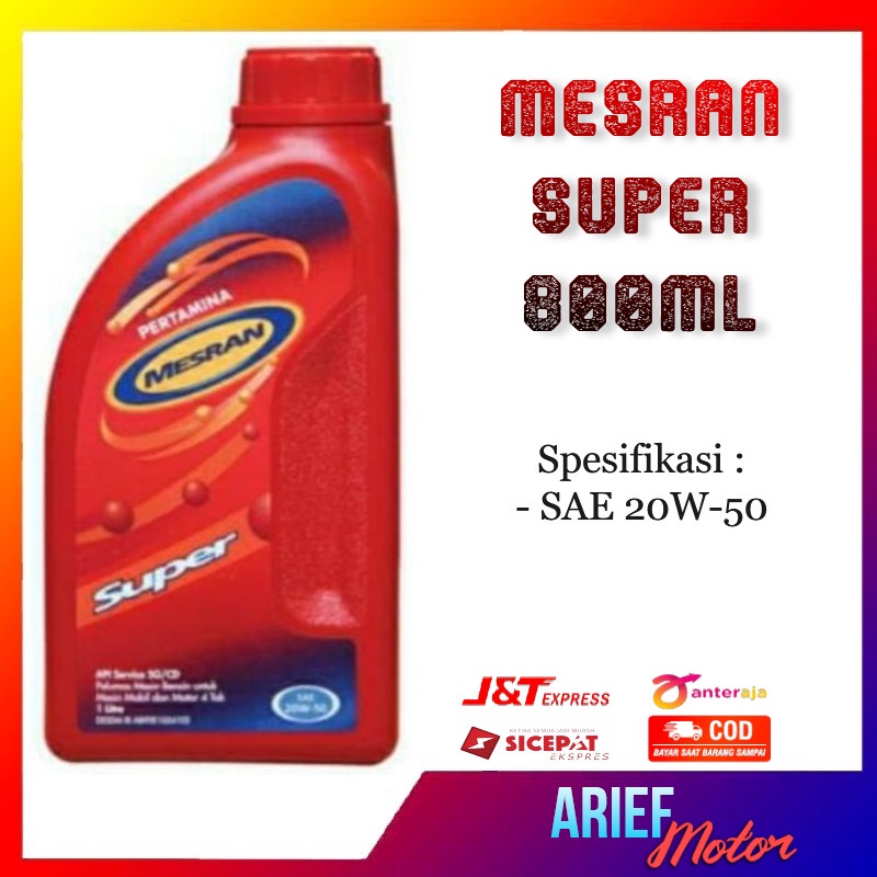 Jual Mesran Super 800ml ( Oli Motor ) | Shopee Indonesia