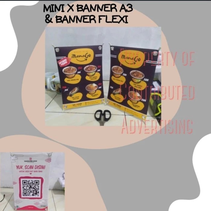 Jual Mini x banner A3 dengan media Flexi Banner | Shopee Indonesia