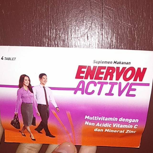 Jual Enervon active isi 4 tablet multivitamin dengan non acidic vitamin ...