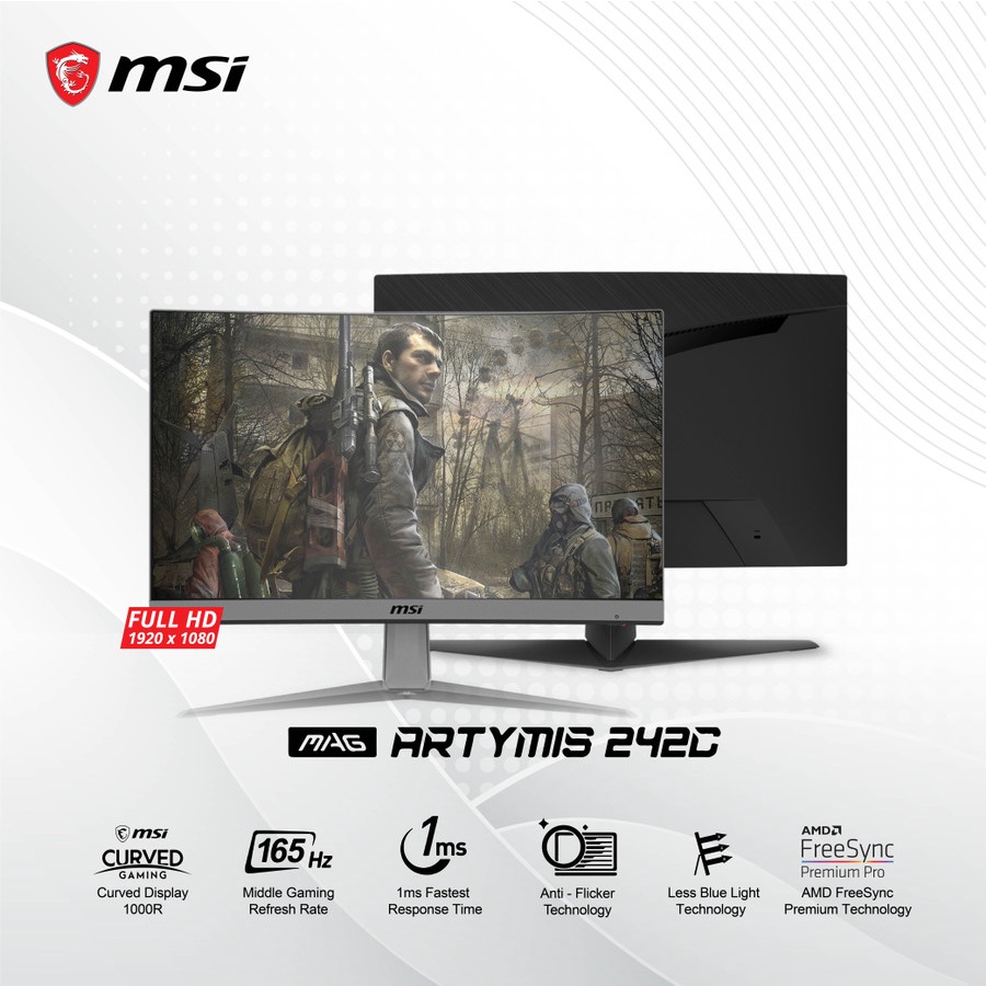 Jual MSI MAG ARTYMIS 242C 24 Inch Gaming Monitor - FHD VA 165Hz 1ms | Shopee Indonesia