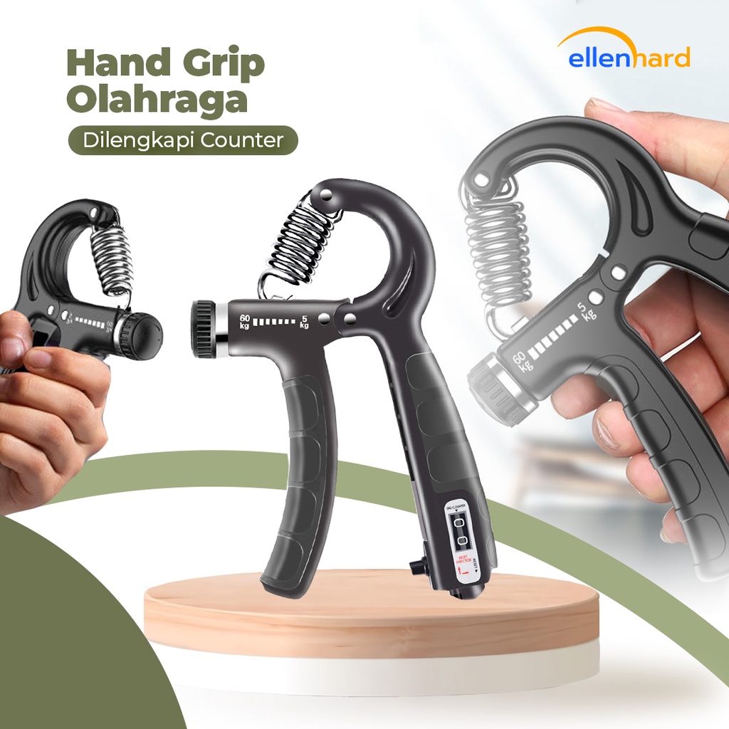 Jual Hand Grip 5-60kg Digital Counter Alat Fitness Otot Lengan Tangan ...