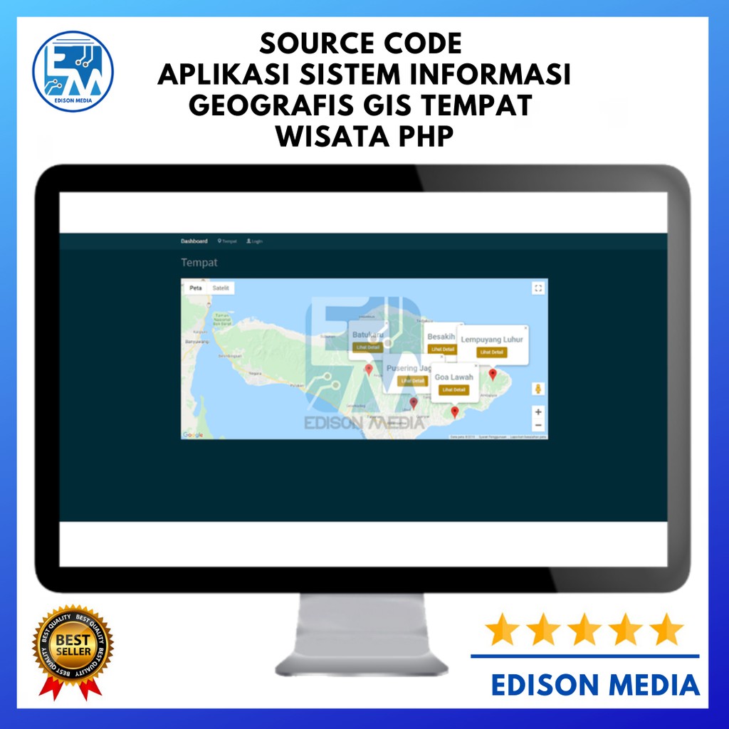 Jual Source Code Aplikasi Sistem Informasi Geografis GIS Tempat Wisata ...