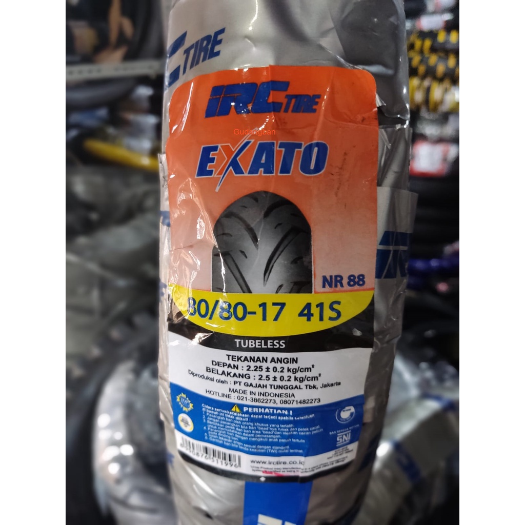 Jual IRC 80 80 17 Exato NR88 Tubeless ban luar motor bebek ninja | Shopee Indonesia