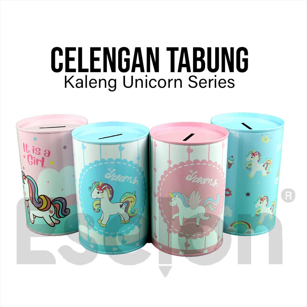 Jual Celengan Tabung FULL Kaleng Unicorn / celengan tabung FULL kaleng ...
