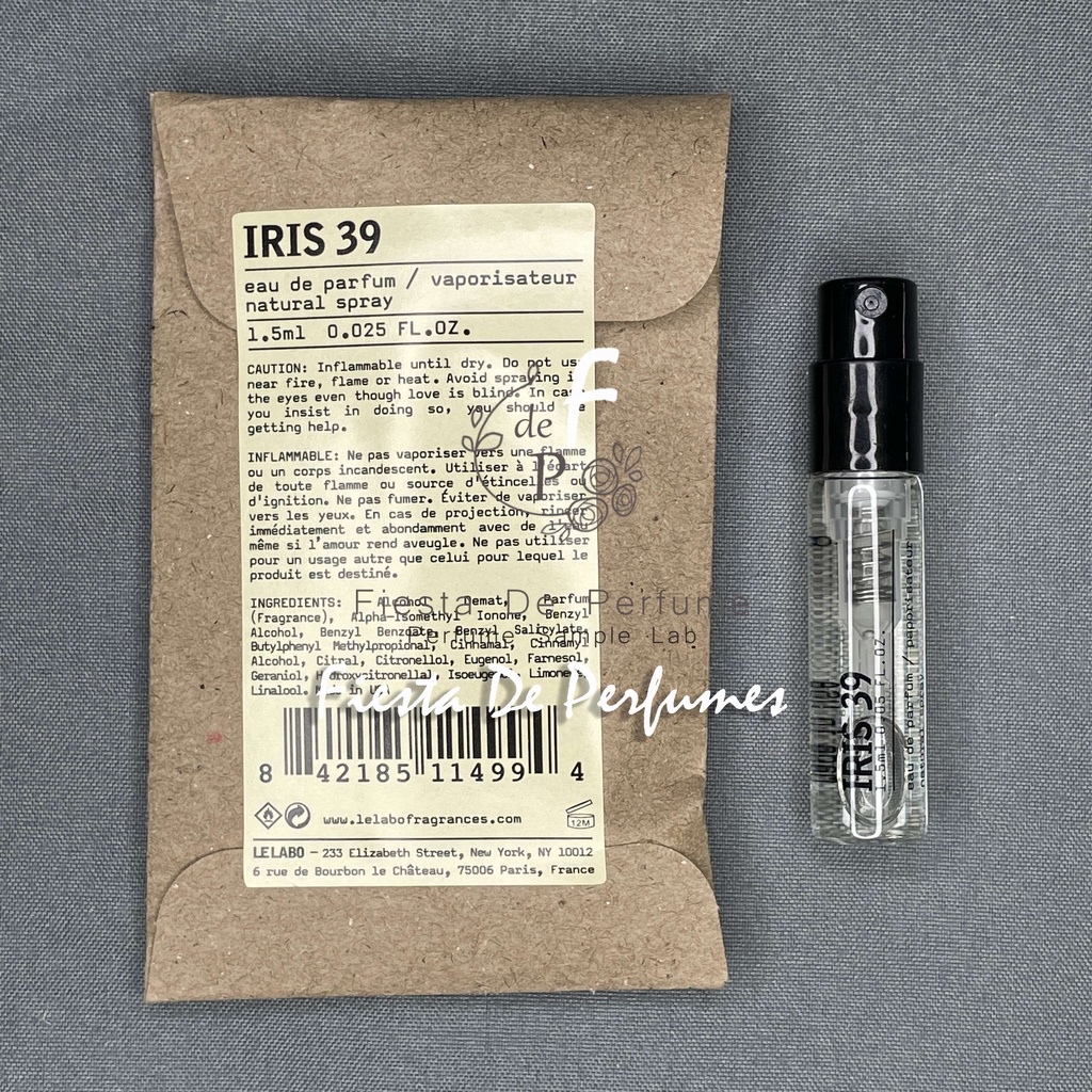 Jual Le Labo Iris 39 - 1.5ml / 2ml vial parfum 100% original Tester ...