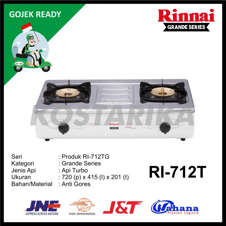 Jual Kompor Gas Rinnai RI-712T - Kompor Gas 2 Tungku kompor gas Rinnai ...