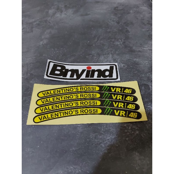 Jual STICKER VELG VALENTINO ROSSI VR 46 PRINCUT | Shopee Indonesia