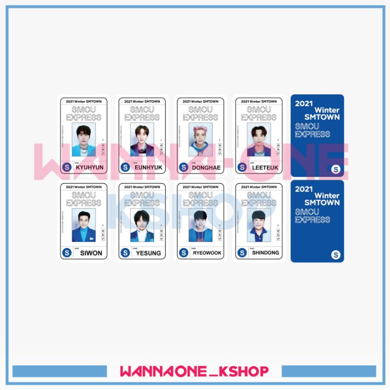 Jual photocard pass card super junior smcu siwon kyuhyun donghae leeteuk ryeowook shindong ...