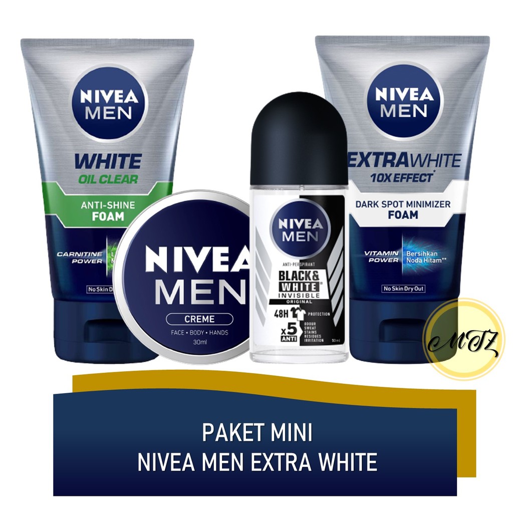 Jual Paket Mini Nivea Men - 3Pcs ( Foam50ml + Deodorant25ml + Creme30ml ...