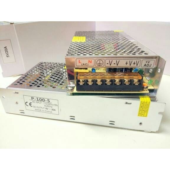 Jual adaptor 5V 20A power supply Switching 5V 20A running teks trafo ...