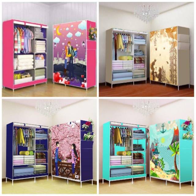 Jual Lemari / Rak Baju Portable TRI J | Shopee Indonesia