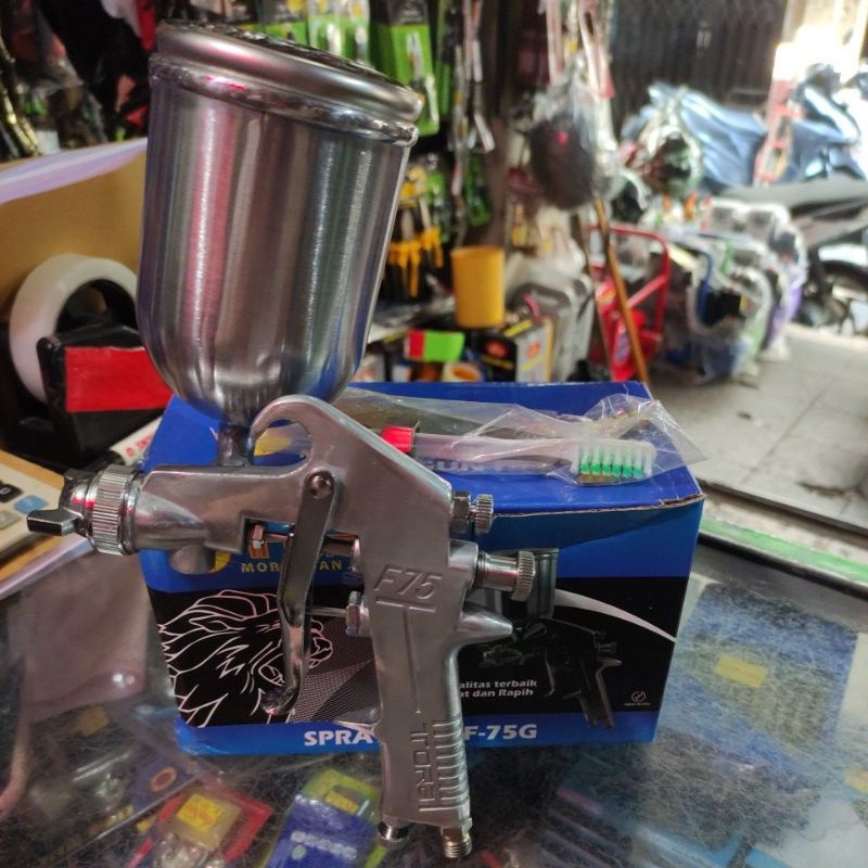 Jual spray gun f-75G TORA/semprotan cat tabung atas TORA f75G | Shopee ...