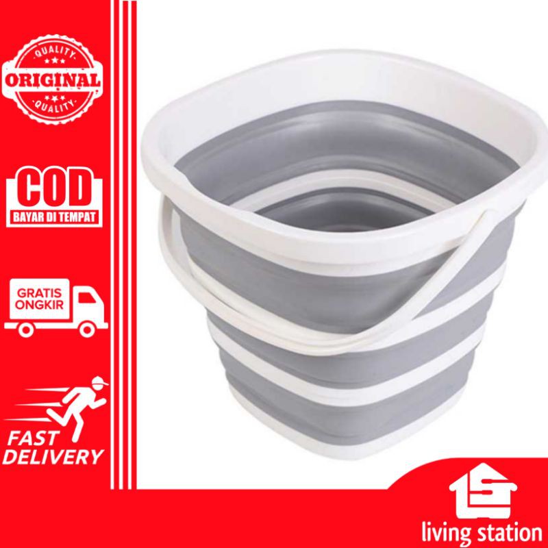 Jual Ember Lipat Water Bucket Foldable Collapsible 10 Liter | Shopee ...
