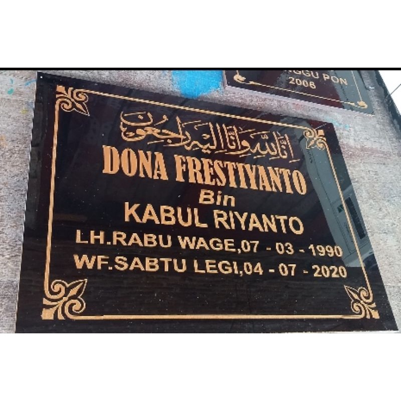 Jual BATU NISAN GRANIT NISAN UKIR NISAN NAMA CUSTOM UK.20cm x 30cm ...