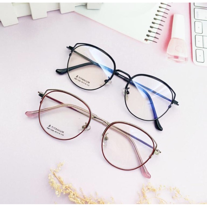 Jual Frame Kacamata 1308 besi Classic vintage fashion cewek kekinian ...