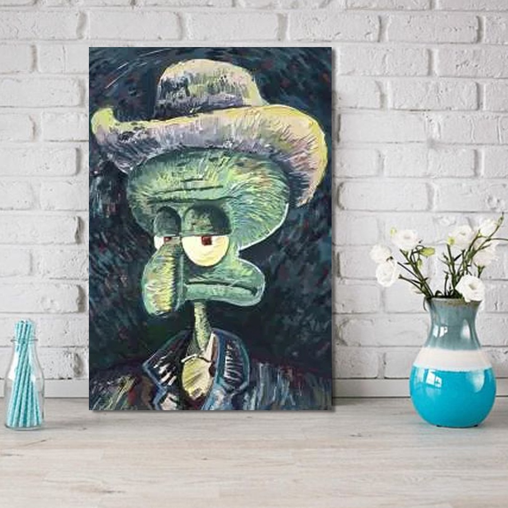 Jual Hiasan Dinding WallCoustem (Lukisan Squidward Quincy Tentacles ...