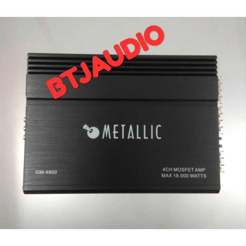 Jual POWER AUDIO MOBIL 4 CHANNEL MERK METALLIC GM-4800 CLASS AB ...