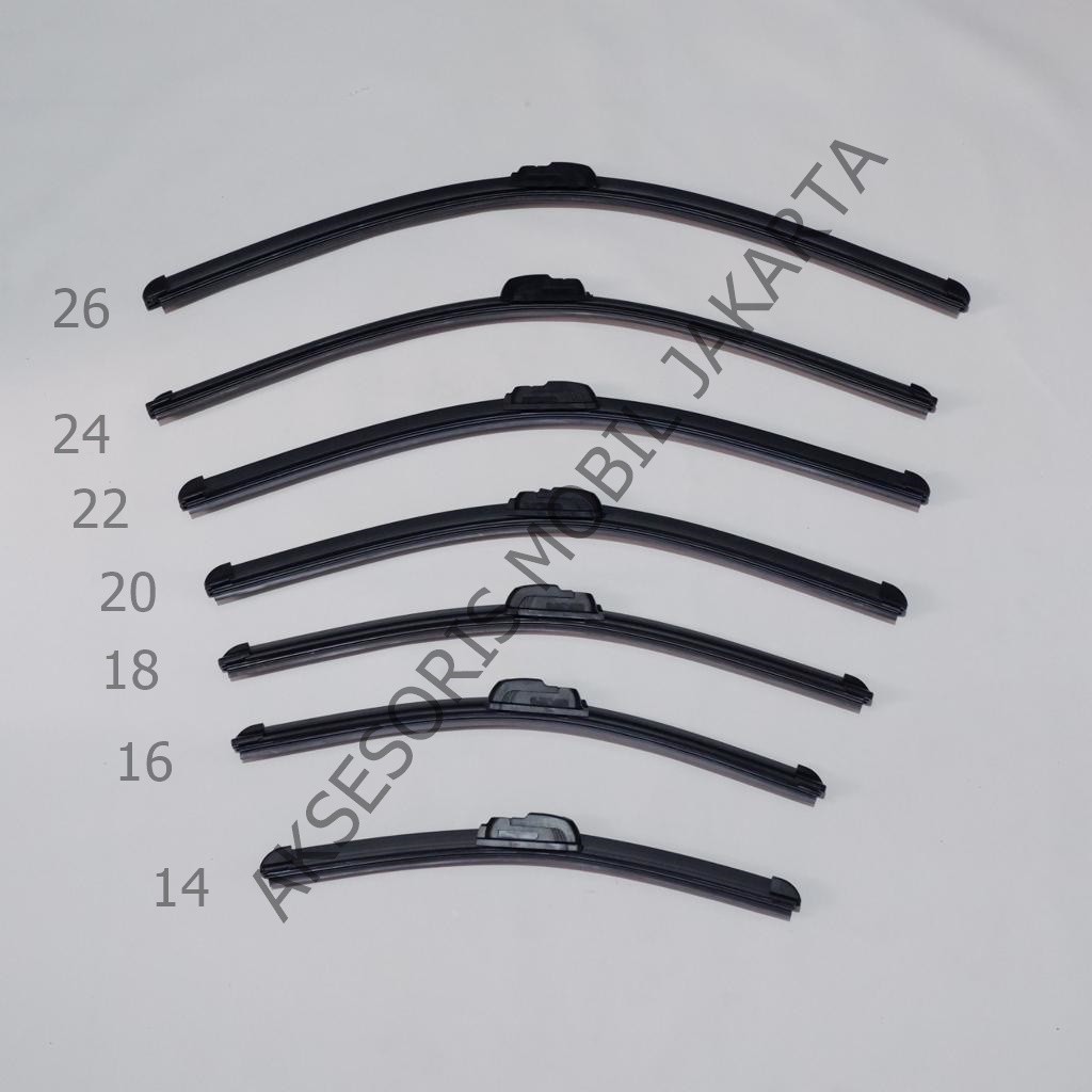 Jual WIPER PISANG - WIPER MOBIL FRAMELESS - WIPPER KARET 14 INCH AKSMOBILJKT | Shopee Indonesia