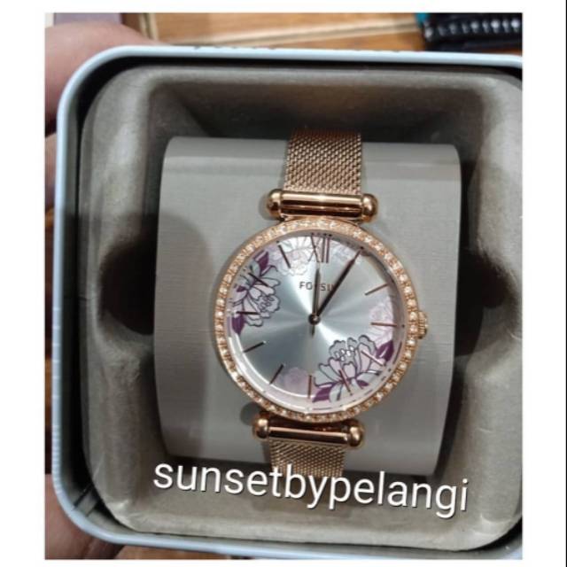 Jual Jam Fossil Cewek Rosegold Stainless Tillie Three-Hand BQ3524 ...