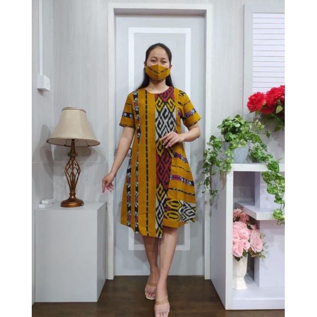 Jual dress tenun jepara dress tenun dress ethnic | Shopee Indonesia