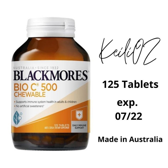 Jual Blackmores Bio C 500 Chewable -125 Tablets | Shopee Indonesia