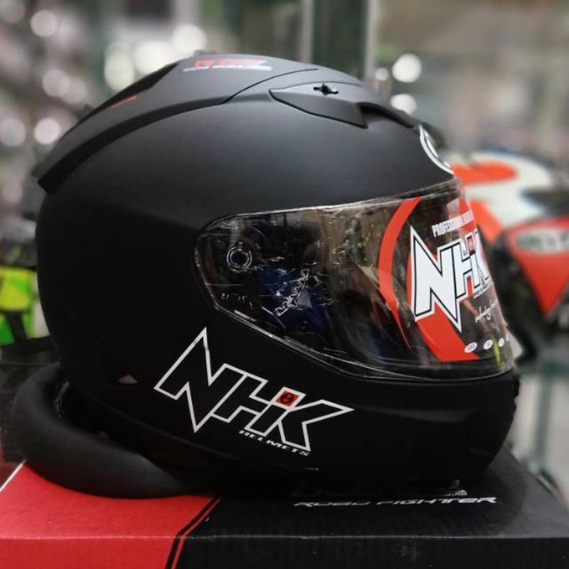 Jual HELM NHK GP 1000 SOLID BLACK DOFF | Shopee Indonesia