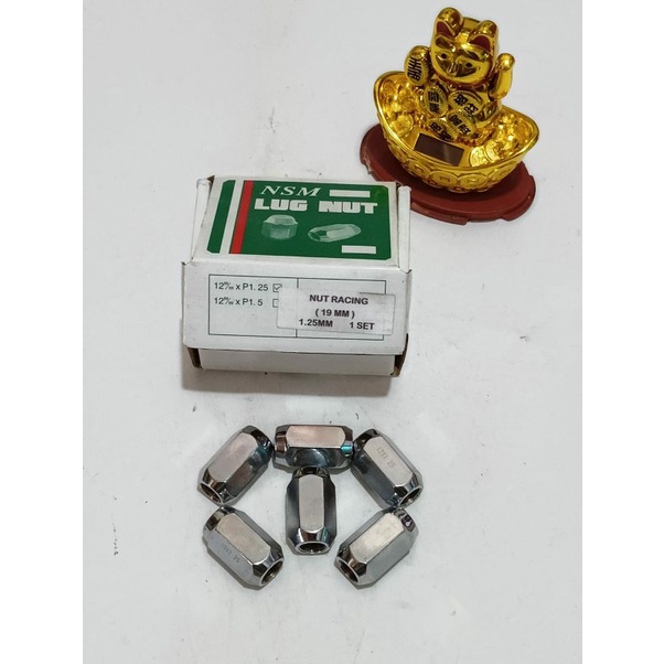 Jual NUT RACING UNIVERSAL 19MM MUR BAUT RODA12x1.25MM HARGA PER 1PCS ...
